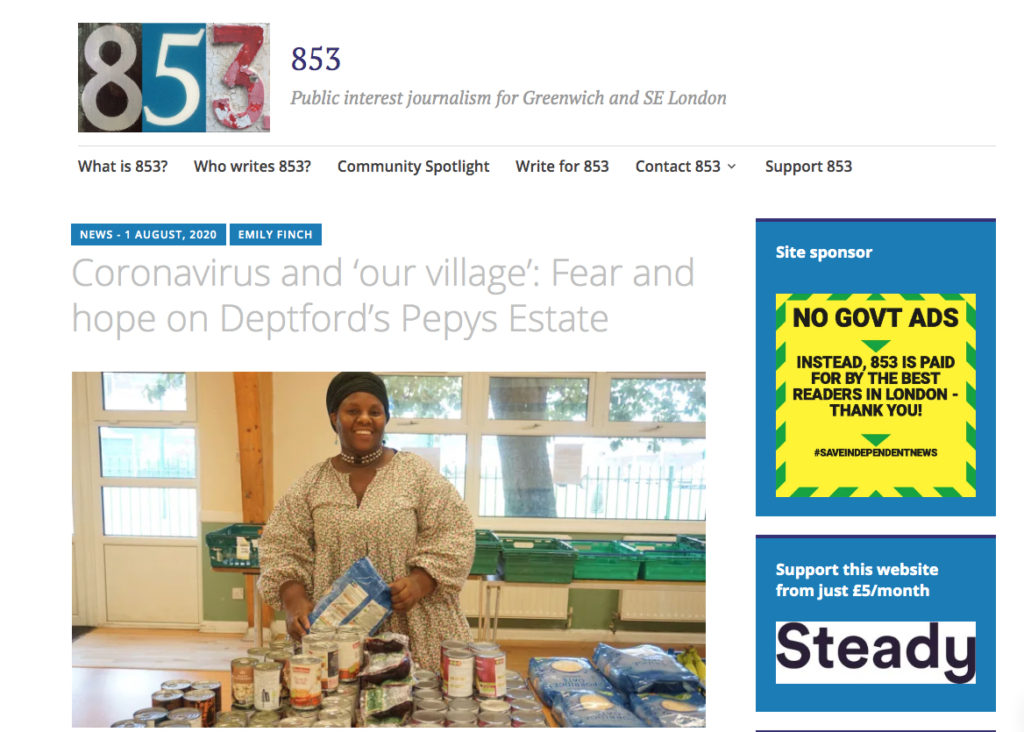 Coronavirus and ‘our village’: Fear and hope on Deptford’s Pepys Estate ...